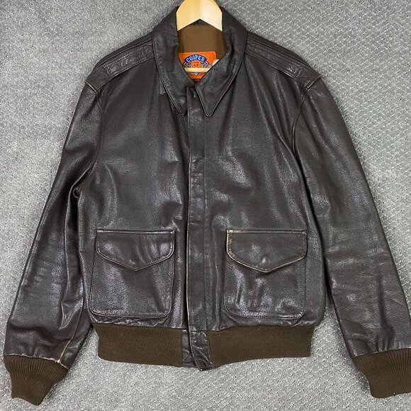 Cooper | Jackets & Coats | Vintage Cooper A2 Goatskin Leather Bomber ...
